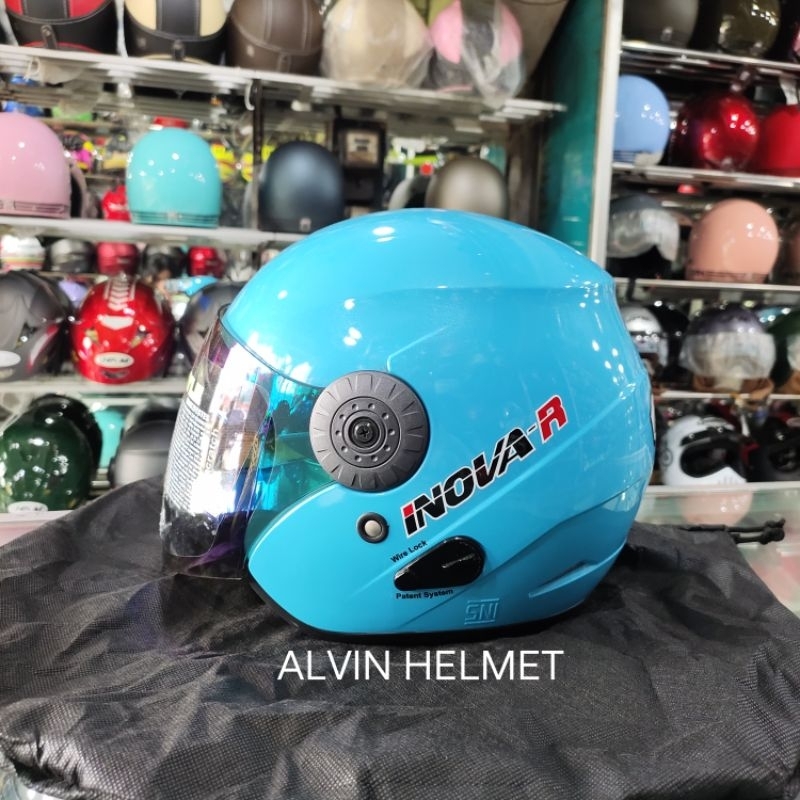 Jual Helm BMC Inova R solid Light Blue / BMC Inova R polos light blue ...