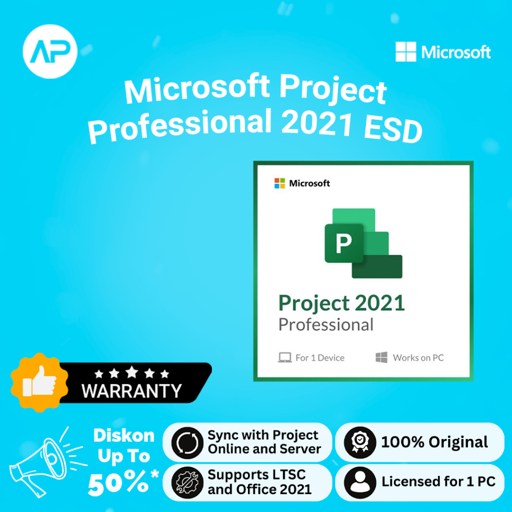Jual Microsoft Project Professional 2021 ESD Original - H30-05939 ...