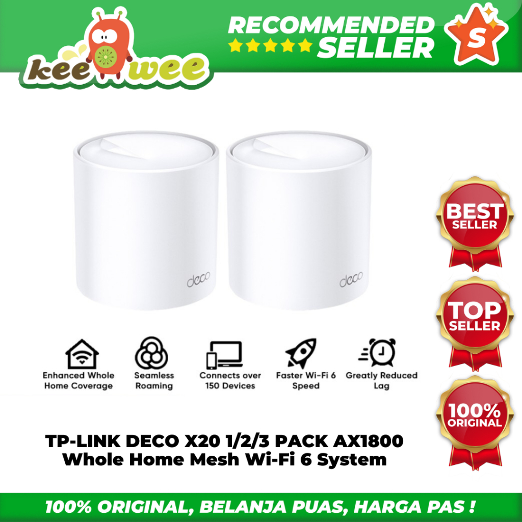 Jual TP-LINK DECO X20 1/2/3 PACK AX1800 Whole Home Mesh Wi-Fi 6 System ...