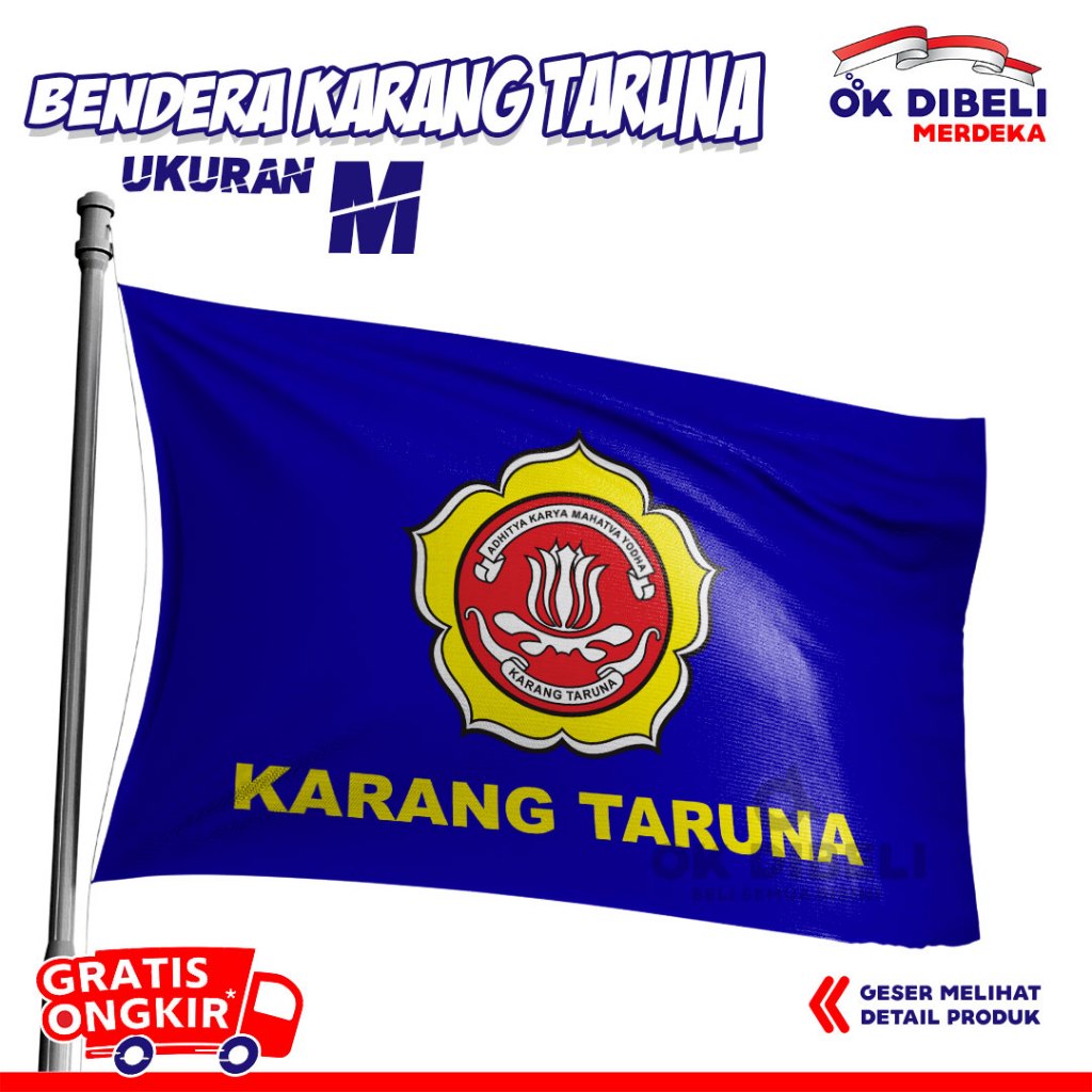 Jual Bendera Karang Taruna Bendera biru RT/RW Perkumpulan | Shopee ...