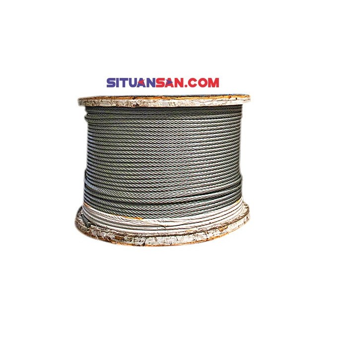 Jual Wire Rope Kawat Seling Diameter 6 mm 6x37 + IWRC Ungalvanised RRT Full Baja | Shopee Indonesia