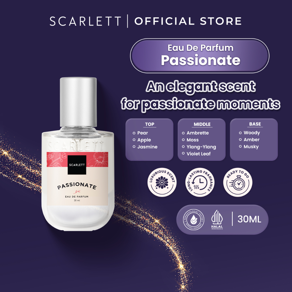 Jual Scarlett Whitening Eau De Parfum Passionate | Shopee Indonesia