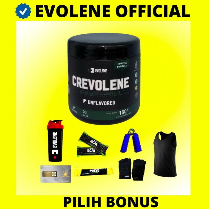 Jual CREVOLENE CREATINE EVOLENE 330 GR GRAM 330GR 60 SERVING ORIGINAL ...