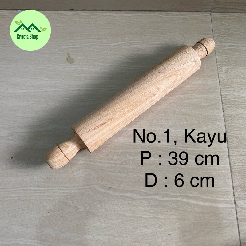 Jual Rolling Pin kayu stainless Penggiling Adonan Pinggilas Kue Roller ...