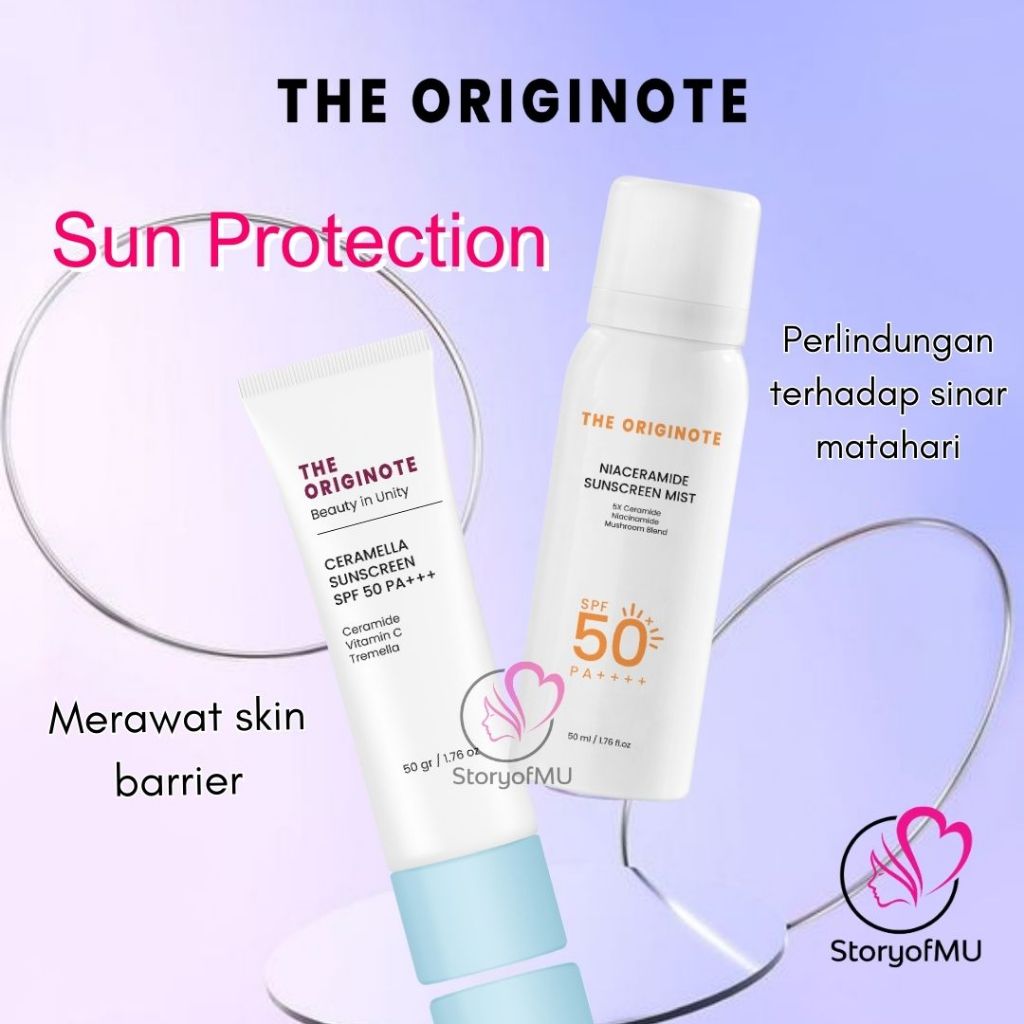 Jual THE ORIGINOTE Sunscreen SPF50 PA++++ 50gr Ceramella | Niaceramide ...