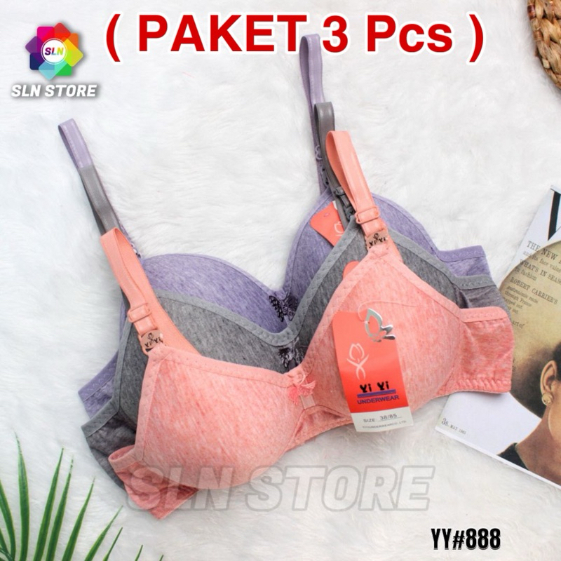 Jual ( PAKET 3 Pcs ) BRA WANITA REMAJA YIYI TANPA KAWAT / BH PEREMPUAN ...