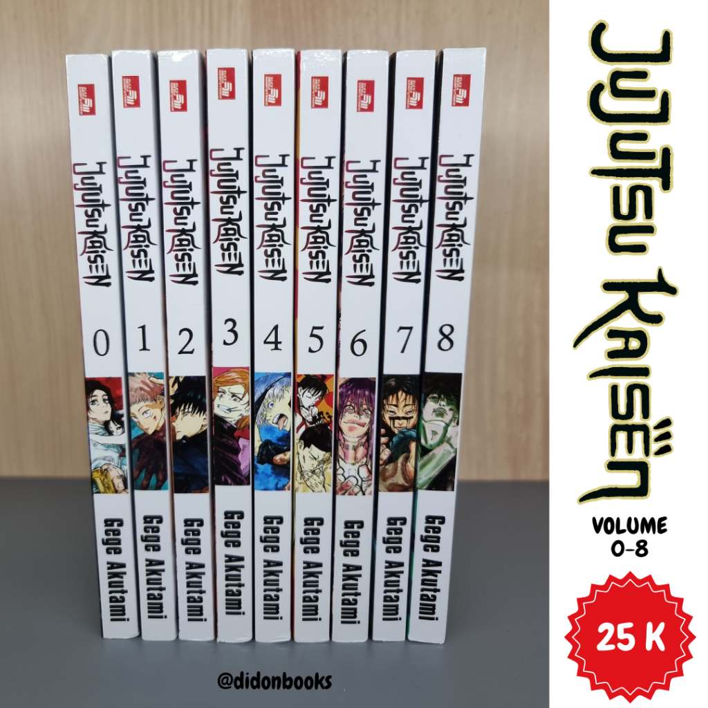 Jual Komik Jujutsu Kaisen vol 0, 1, 2, 3, 4, 5, 6, 7, 8 | preloved/bekas original | Shopee Indonesia