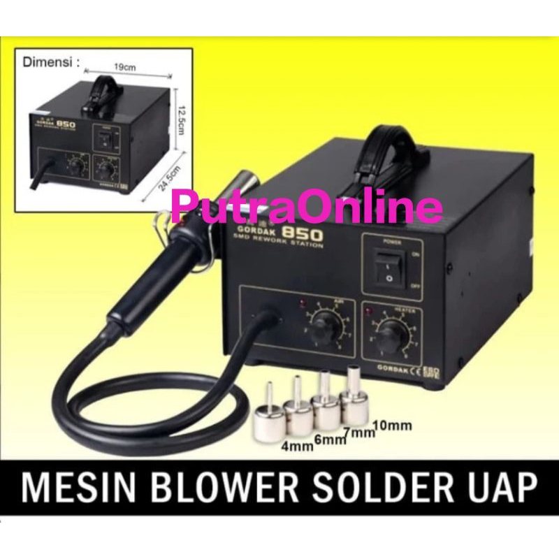 Jual Mesin Blower Solder Uap Portabel GORDAK 850 | Shopee Indonesia