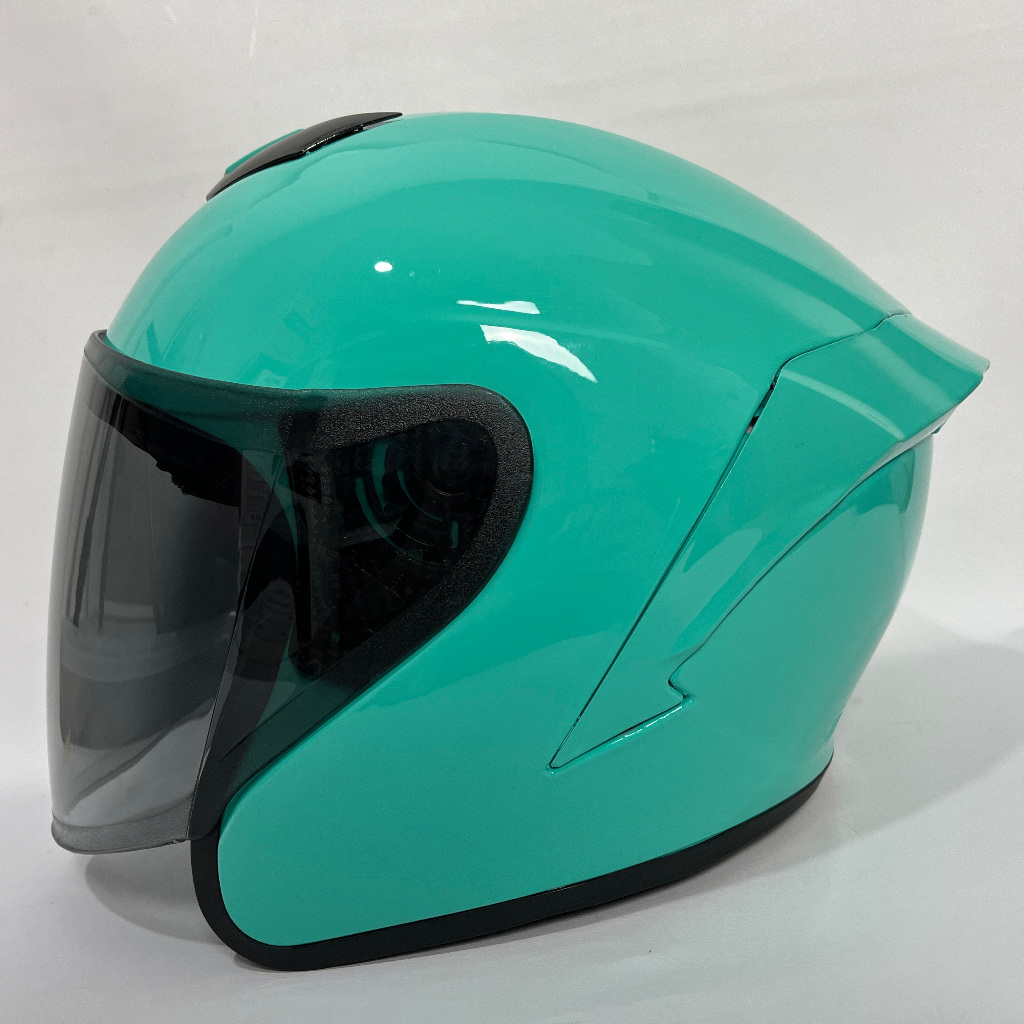Jual Helm CRX AK-1 Hijau Pastel Glossy - Polos Solid - Helmet SNI Dewasa | Shopee Indonesia