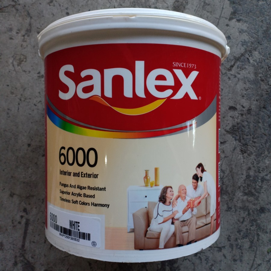 Jual SANLEX 6000 cat tembok INTERIOR EXTERIOR 5 kg | Shopee Indonesia