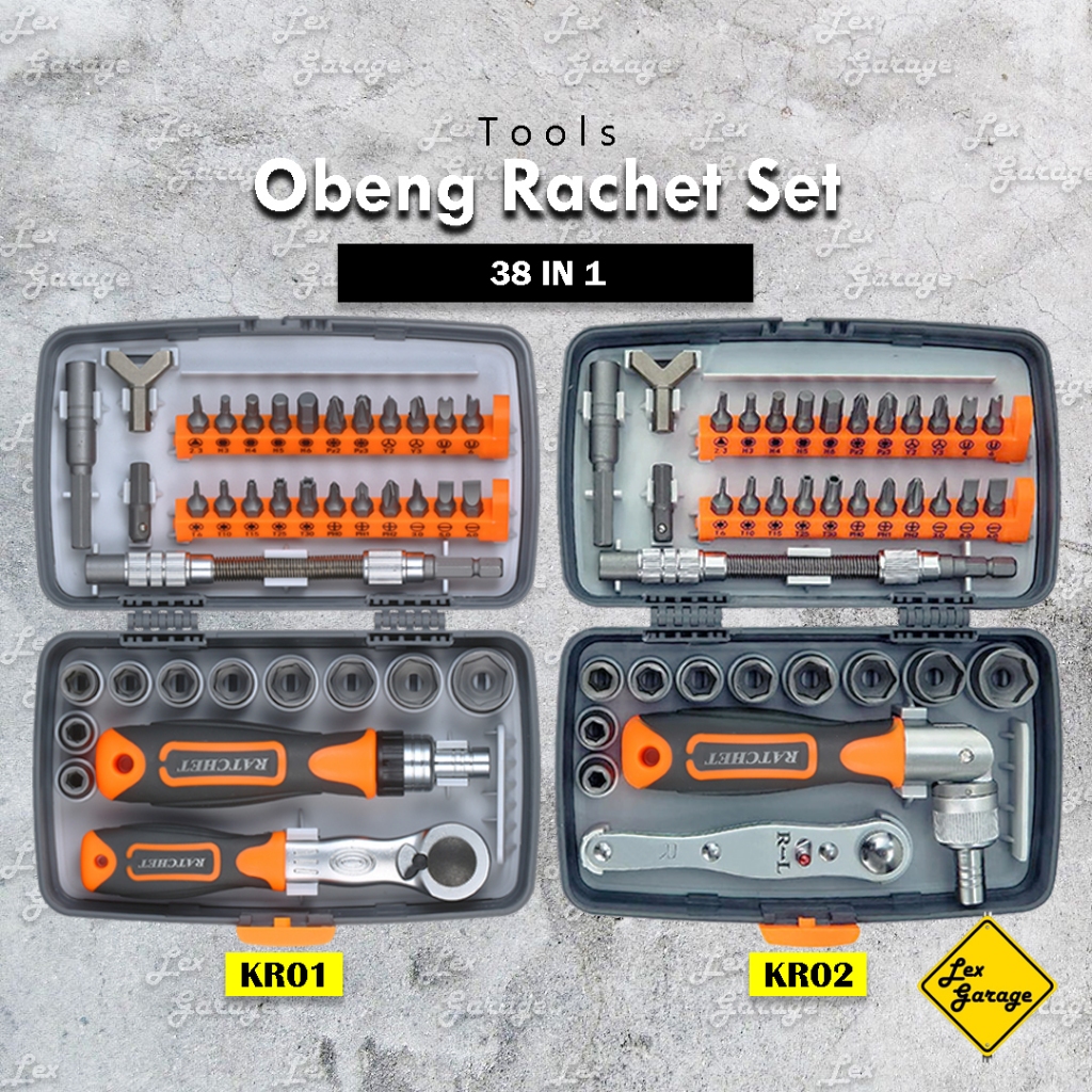 Jual Kunci Shock Sok Socket Set Obeng Set Rachet Toolkit Premium ...