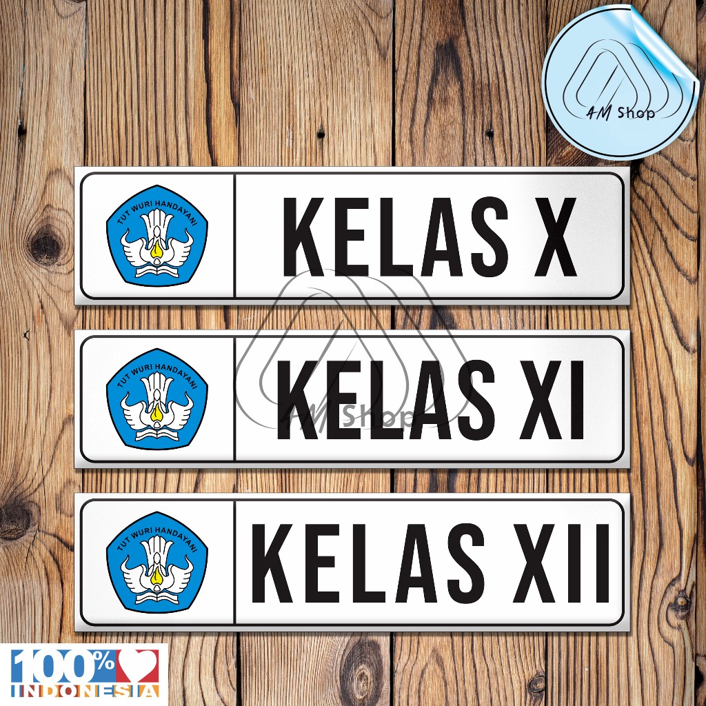 Jual Label Nama Ruang Kelas Sekolah Menengah Akhir / SMA 1 Set isi 3 ...