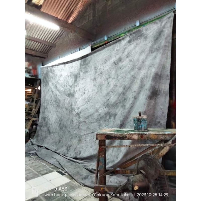 Jual background studio foto muslin abu2 mudah bercak uk6x6m | Shopee ...