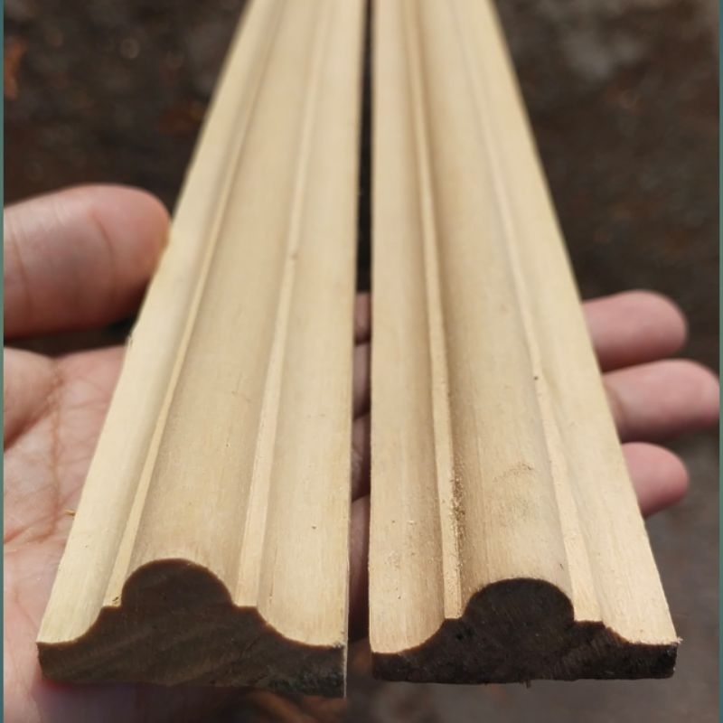 Jual Wall Moulding / List Kayu L:3,5cm P:200cm | Shopee Indonesia