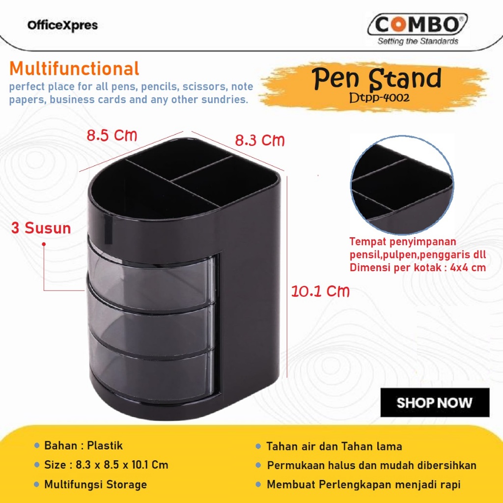 Jual Tempat Pulpen Meja / Pen Holder / Rak Pensil / Tempat Alat Tulis ...