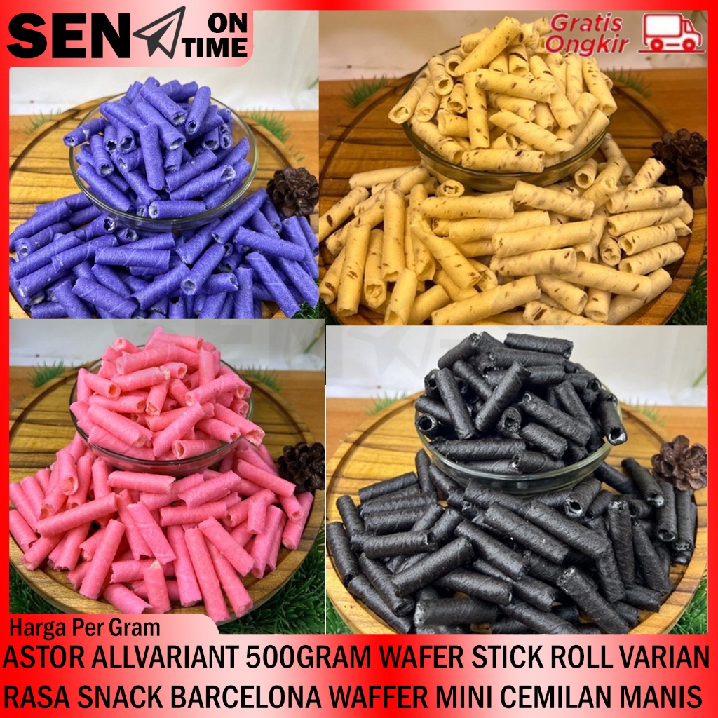 Jual Astor Allvariant 500gram Wafer Stick Roll Varian Rasa Snack ...