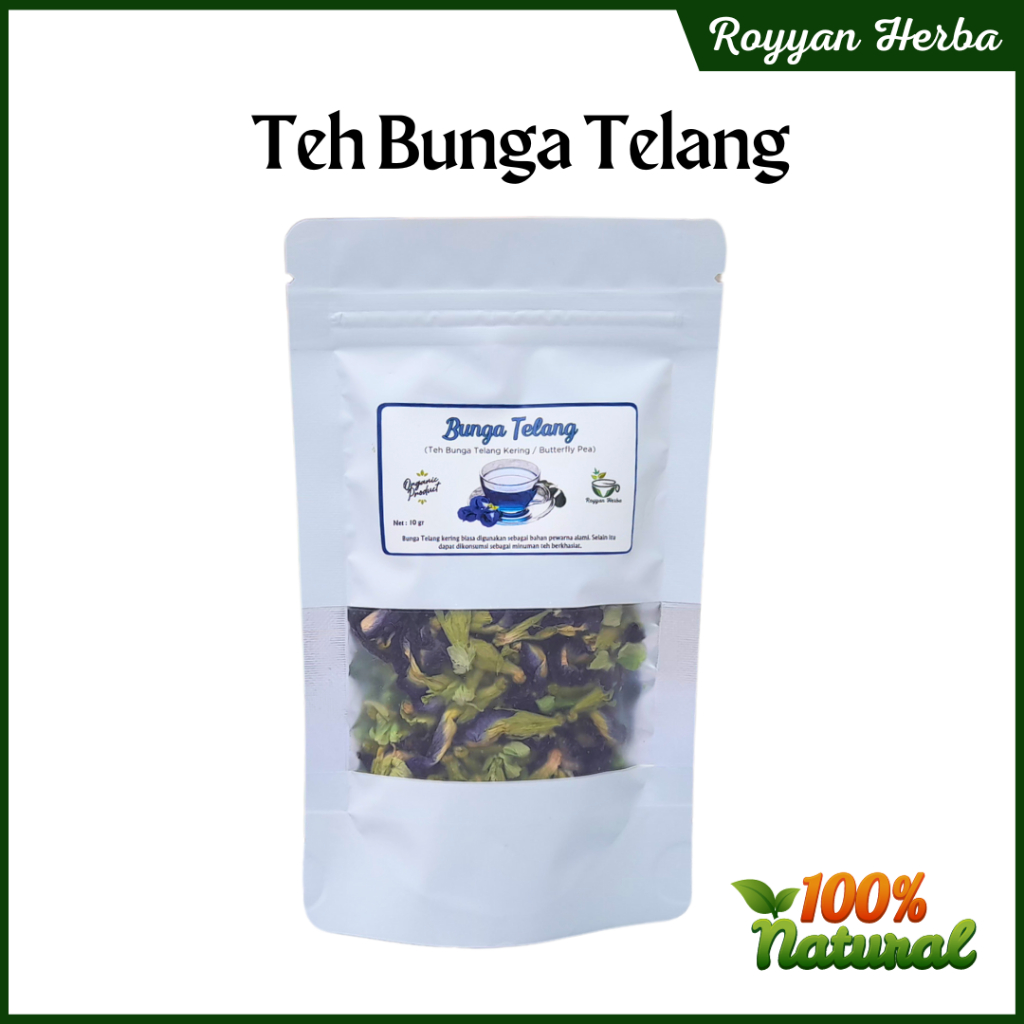 Jual Bunga Telang Kering Organik 10 gram / Teh Bunga Telang Kering ...
