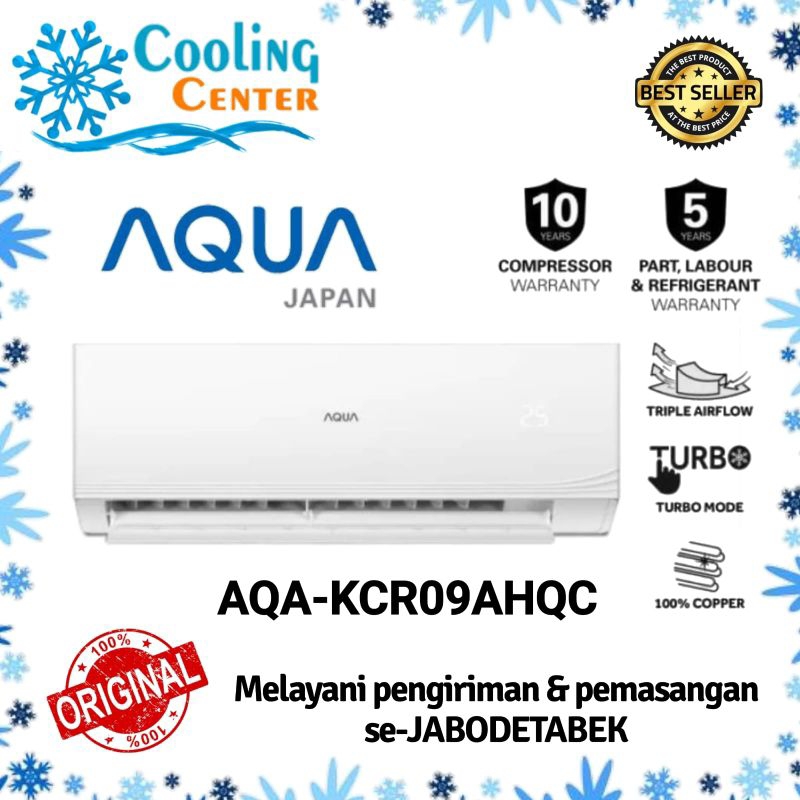 Jual AC AQUA JAPAN 1 PK KCR 09 AHQC SUPER LOW WATT TURBO COOL+ PASANG ...