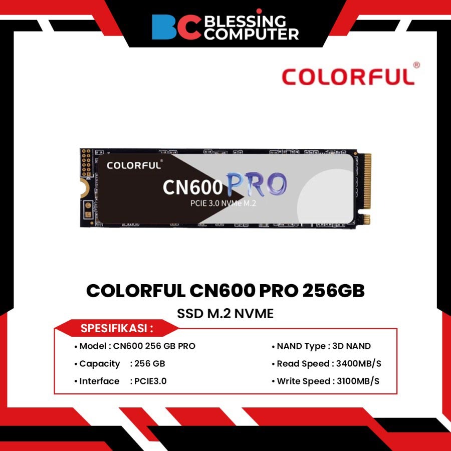Jual SSD COLORFUL CN600 PRO 256GB M.2 NVME | Shopee Indonesia
