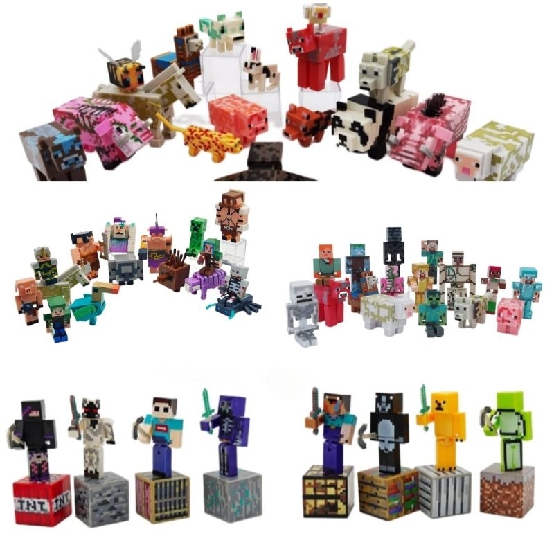 Jual mainan anak Minecraft figure set 6 pcs | Shopee Indonesia