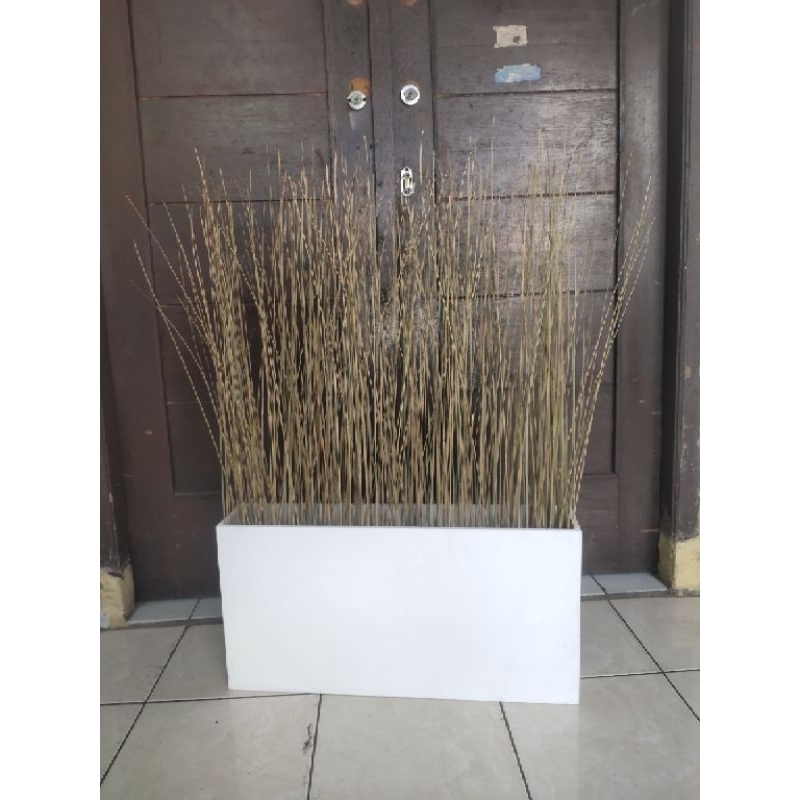 Jual Rumput artificial partisi, pot kayu partisi, dekorasi | Shopee ...