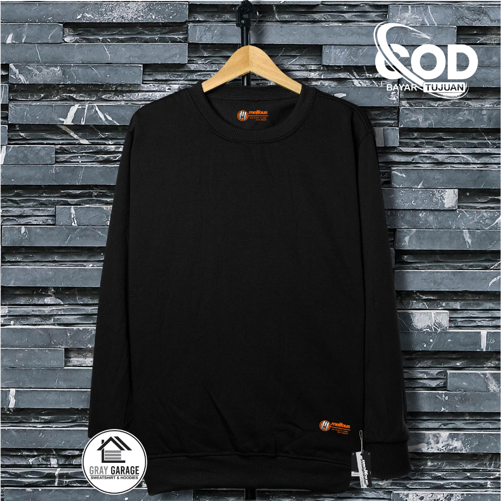 Jual Sweatshirt Crewneck Polos Pria Distro Original Bahan Tebal Warna ...