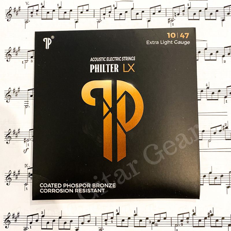 Jual SENAR GITAR AKUSTIK STRING ANTI KARAT PHILTER ORIGINAL LX10 ...