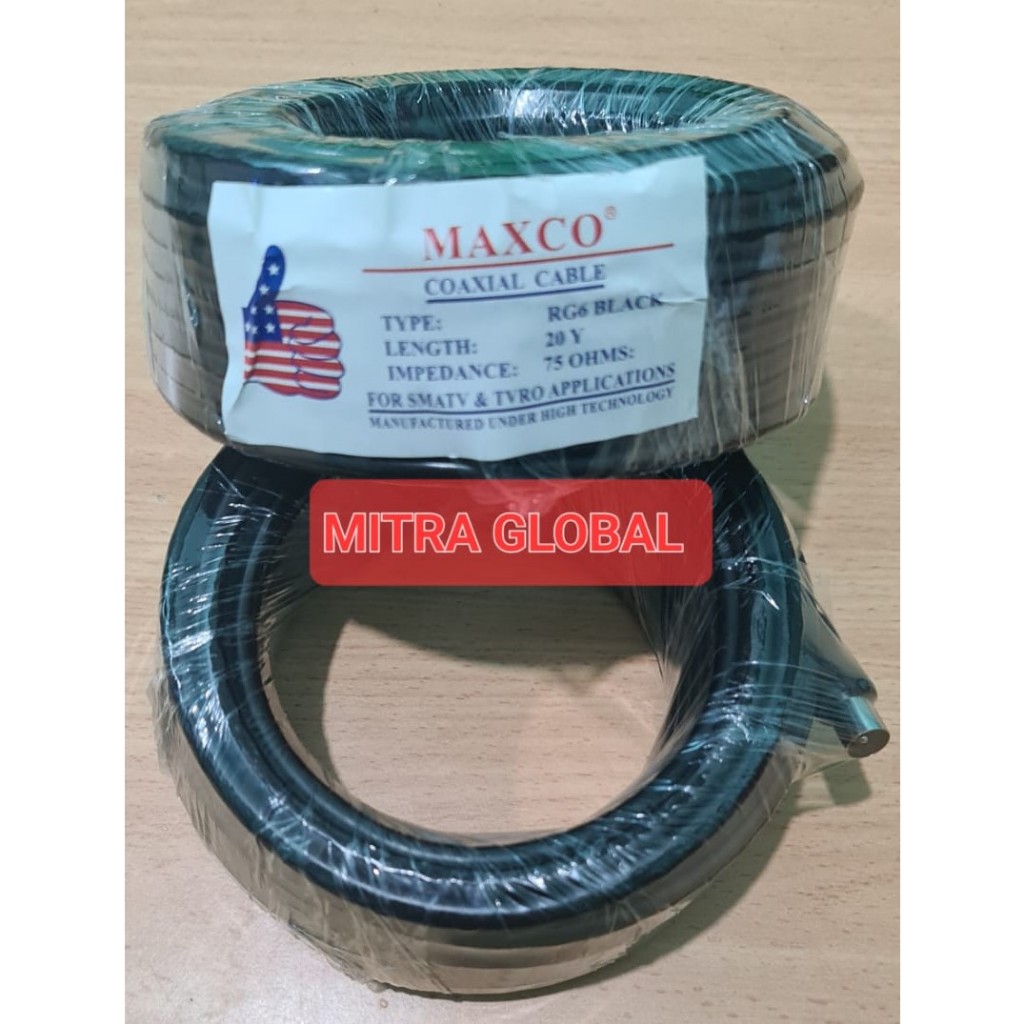 Jual Kabel Antena TV RG 6 ( 20 Yard + Jack ) Maxco | Shopee Indonesia