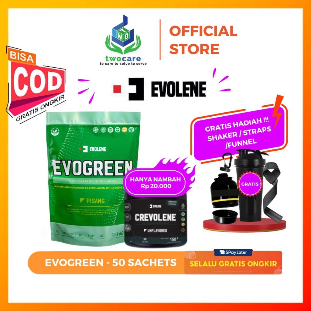 Jual Evolene - Evogreen 50S 100% Plant Based Protein | Shopee Indonesia