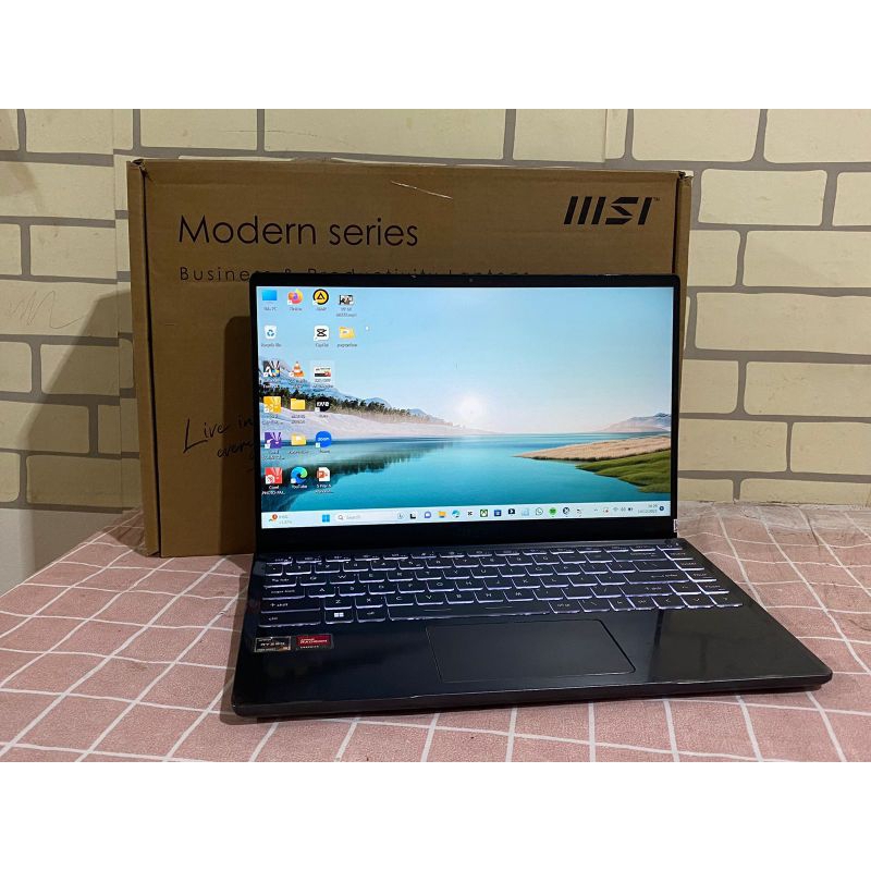 Jual Msi modern 14b5m Amd ryzen 5 5500u Amd radeon Ram 8gb Ssd 512gb ...