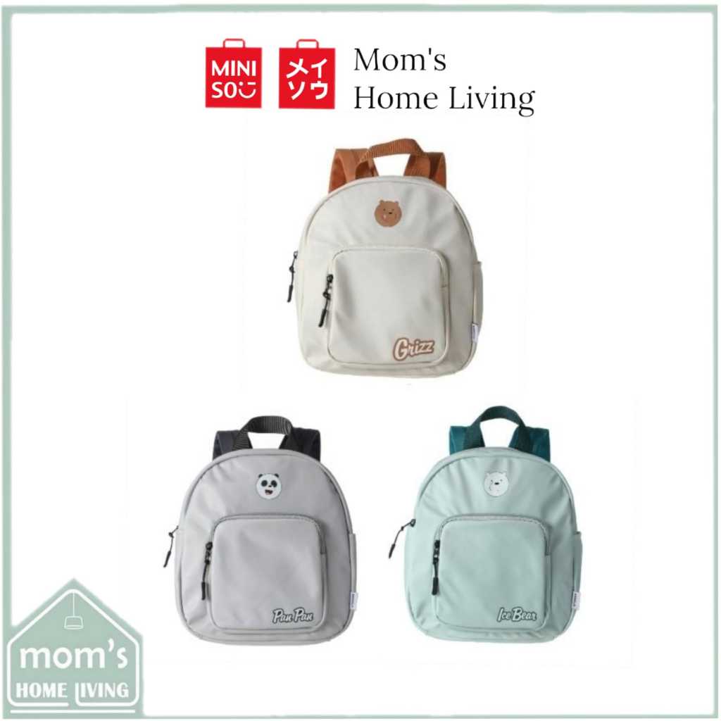 Jual MINISO Tas Ransel We Bare Bears Collection 5.0 Backpack (Apricot ...