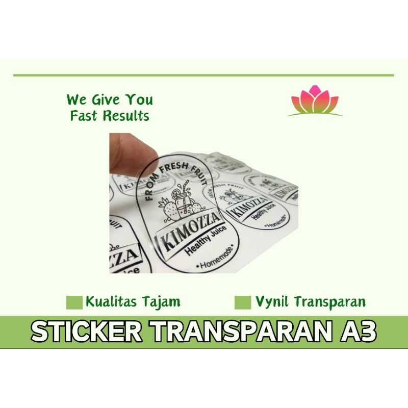 Jual STICKER TRANSPARAN A3 (1 HARI JADI) | Shopee Indonesia