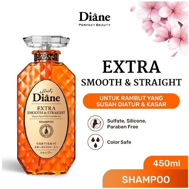 Jual Moist Diane Extra Smooth and Straight Shampoo 450ML (Made In Japan ...