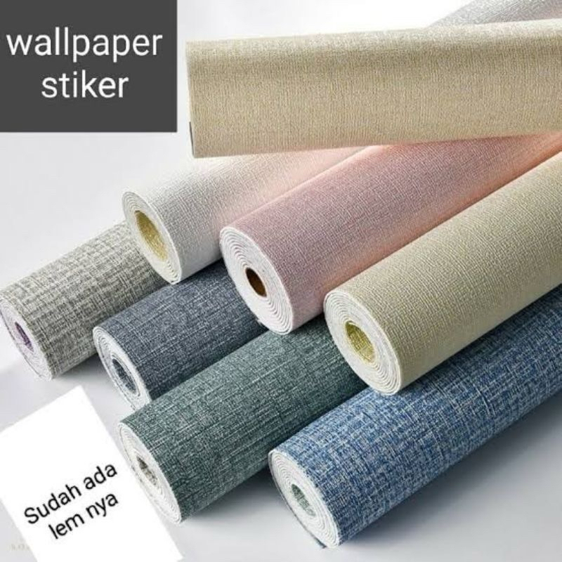 Jual Wallpaper Dinding Sticker Foam Linen Roll di Jamin Tebal Sticker ...