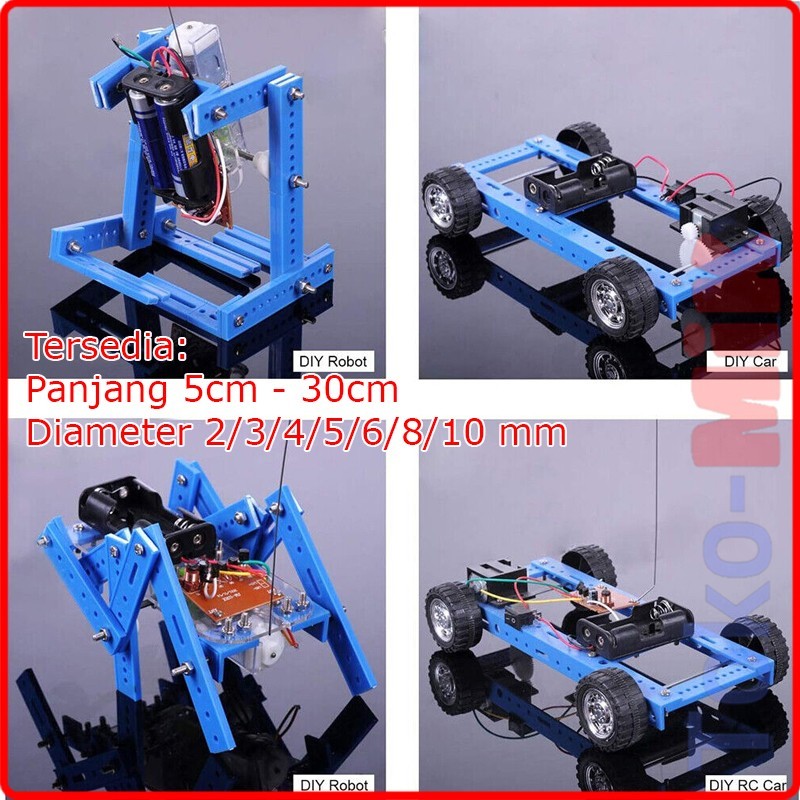 Jual Batang Besi AS Axle Shaft Macam Ukuran Smart Car Train CNC Robot ...
