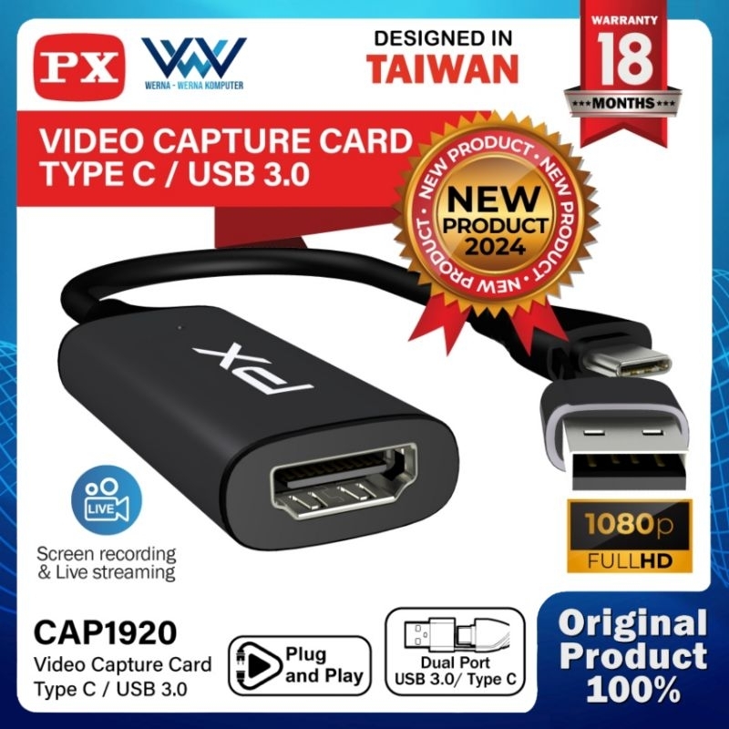 Jual HDMI VIDEO CAPTURE CARD DONGLE TYPE C / USB 3.0 support 1080p60hz ...