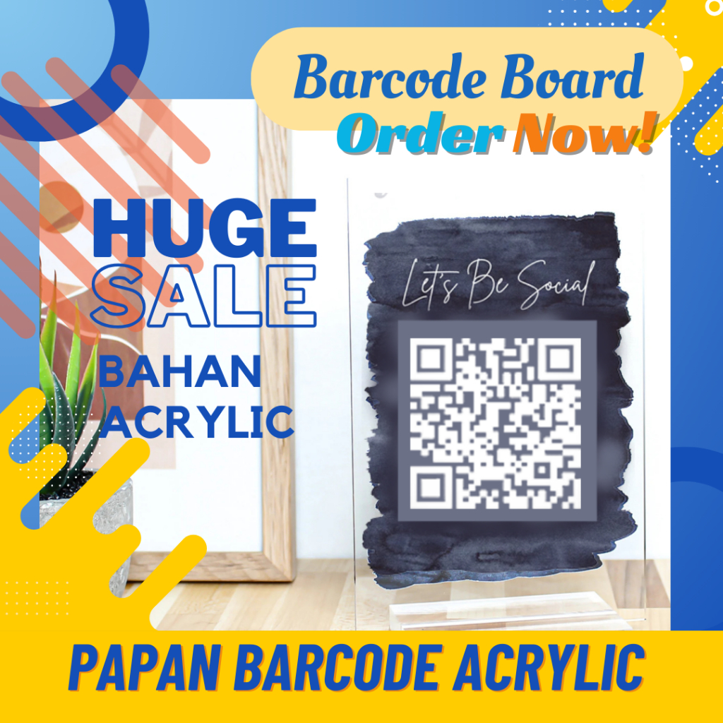 Jual Stand Barcode AkrilikCustom / Custom Barcode Toko Akrilik/Barcode ...
