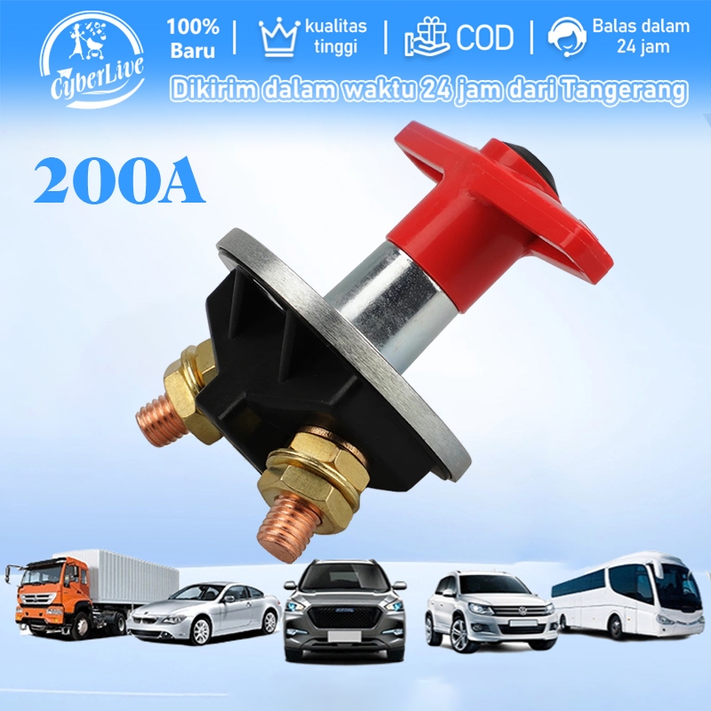 Jual Engine Cut Off 200A Saklar Pemutus Arus Aki Mobil Battery Main ...