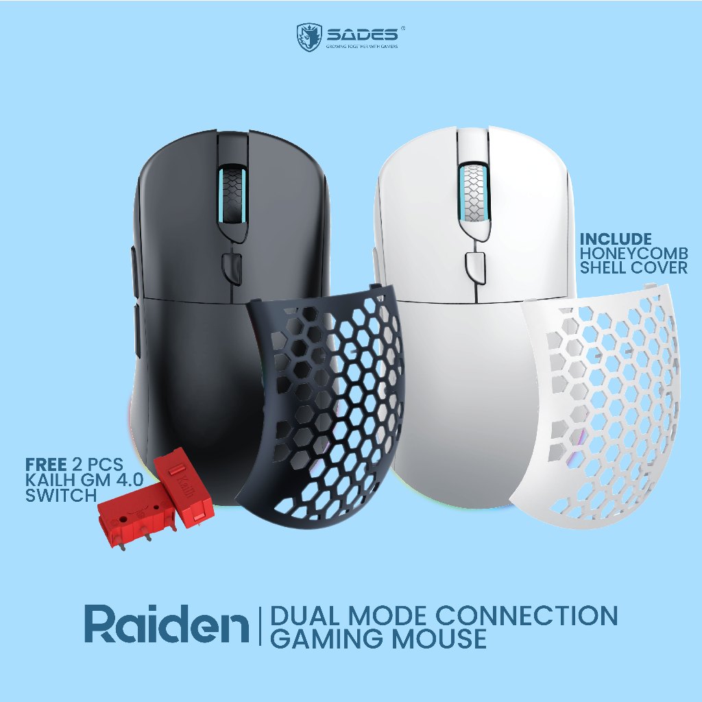 Jual Mouse Gaming Wireless Modular Dual Mode Sades Raiden S33 | Shopee Indonesia