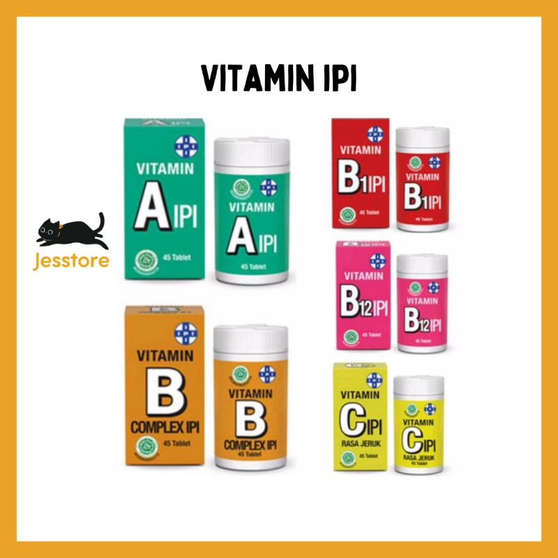 Jual VITAMIN IPI TABLET HISAP (VIT A, B1, B12, B COMPLEX, C) | Shopee ...