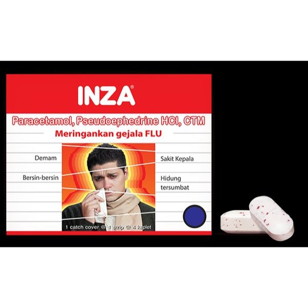 Jual Inza per Strip 4 Tablet Obat Flu Demam / Sakit Kepala / Pilek ...