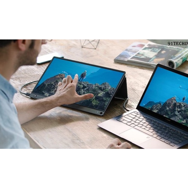 Jual ART M28J Portable Monitor 16 inch touchscreen layar IPS Hdmi tipe ...