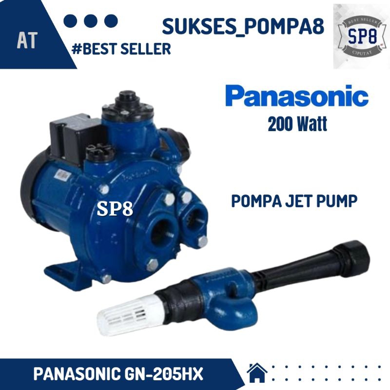 Jual Pompa Air Panasonic GN-205 HX Non Otomatis / Pompa Air Jet Pump | Shopee Indonesia
