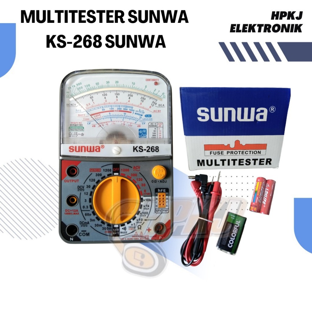 Jual Multitester Analog SUNWA KS-268 avometer multimeter KS 268 SUNWA ...