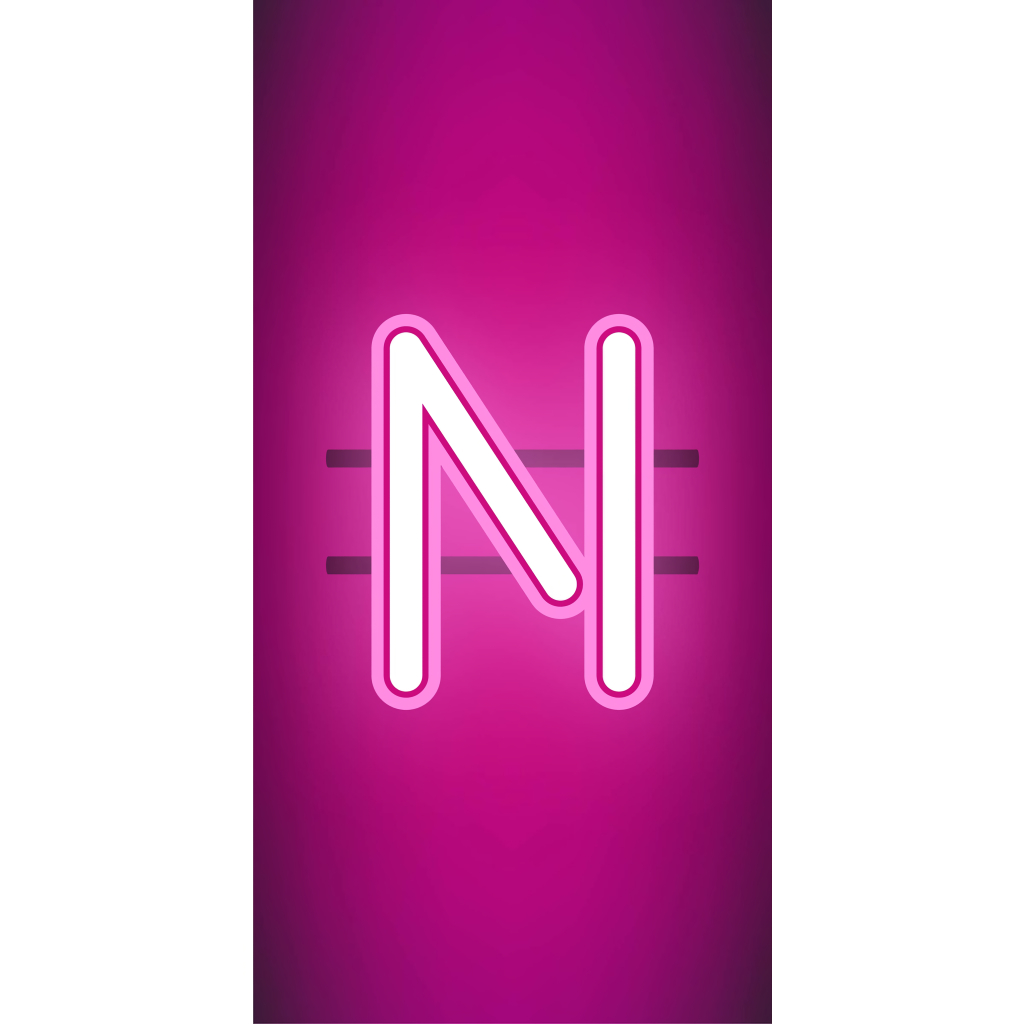 Jual hiasan dinding huruf motif neon pink custom nama abjad alfabet ...