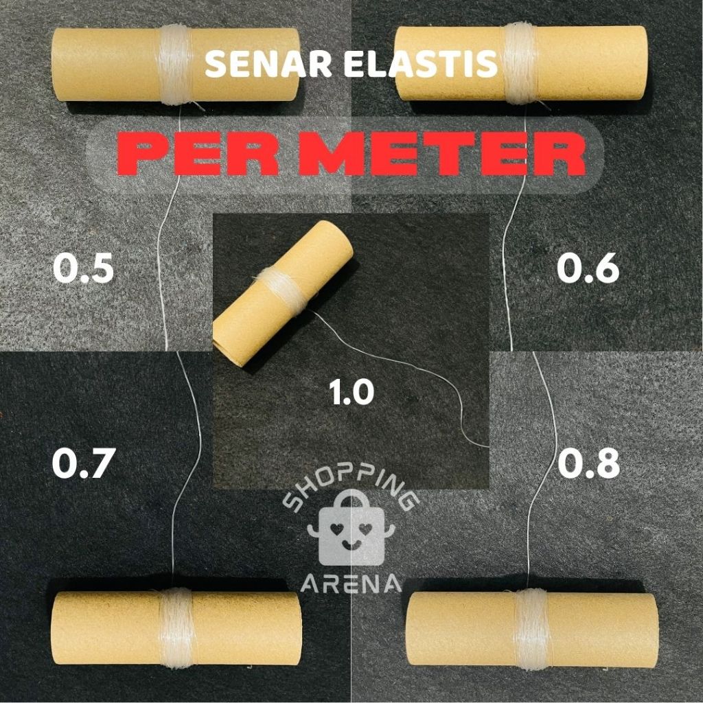 Jual Senar Elastis Tali Ronce Manik Gelang Monte PER METER Ukuran 0.5 0 ...