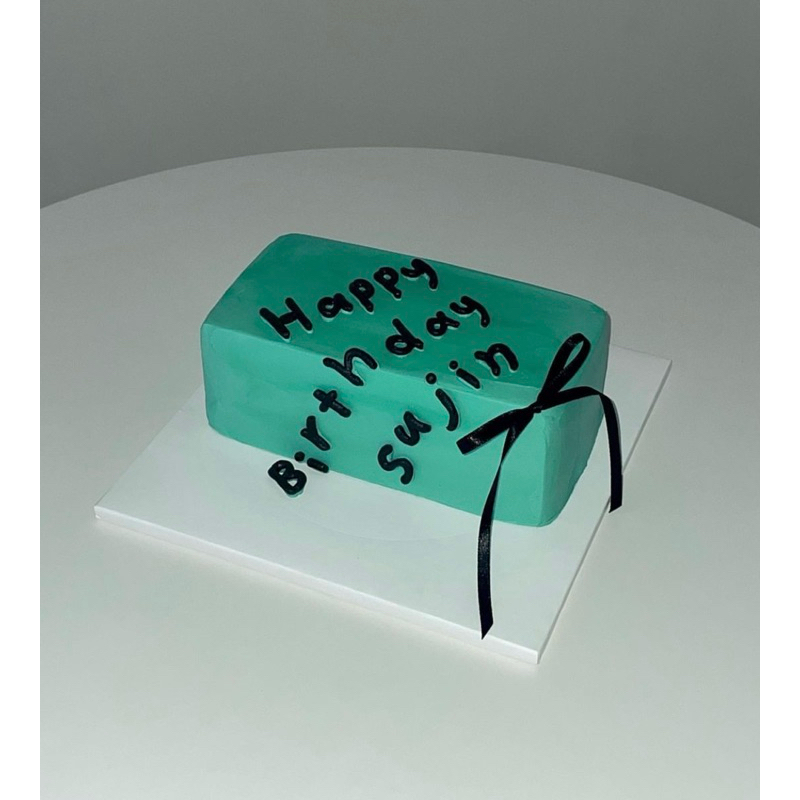 Jual korean cake free custom warna & tulisan/birthday cake korean ...