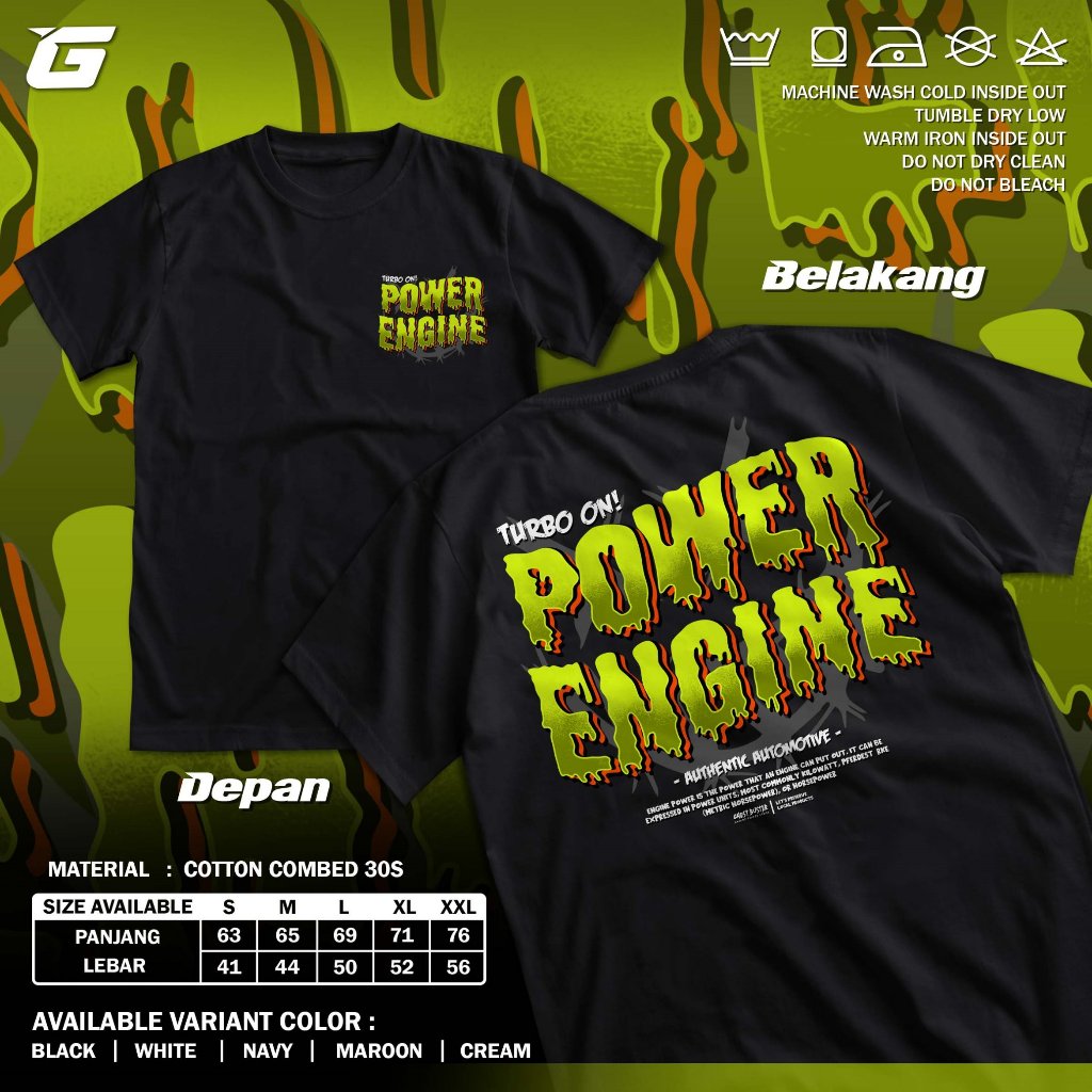 Jual Kaos Racing Power Engine Turbo Diesel Authentic Automotive Baju ...