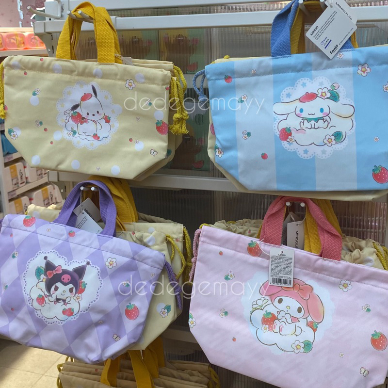 Jual Miniso x Sanrio - Tas Lunch Thermal Sanrio Kuromi Cinnamoroll Pochacco My Melody | Shopee ...