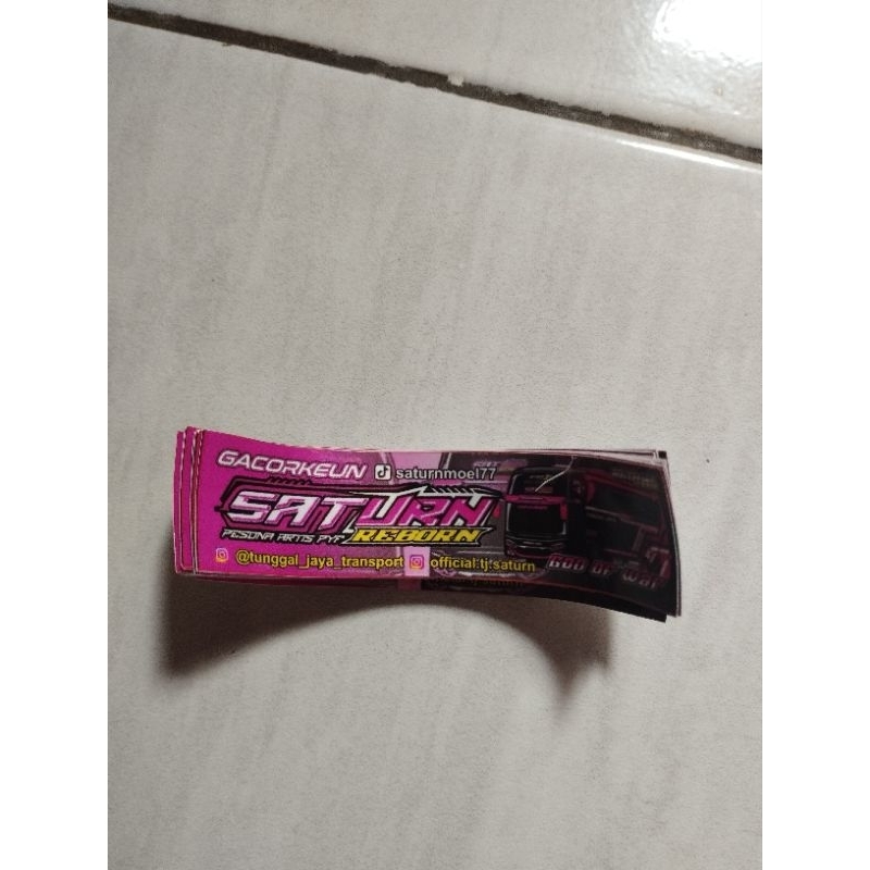 Jual sticker bus tunggal jaya saturn 3 pcs | Shopee Indonesia